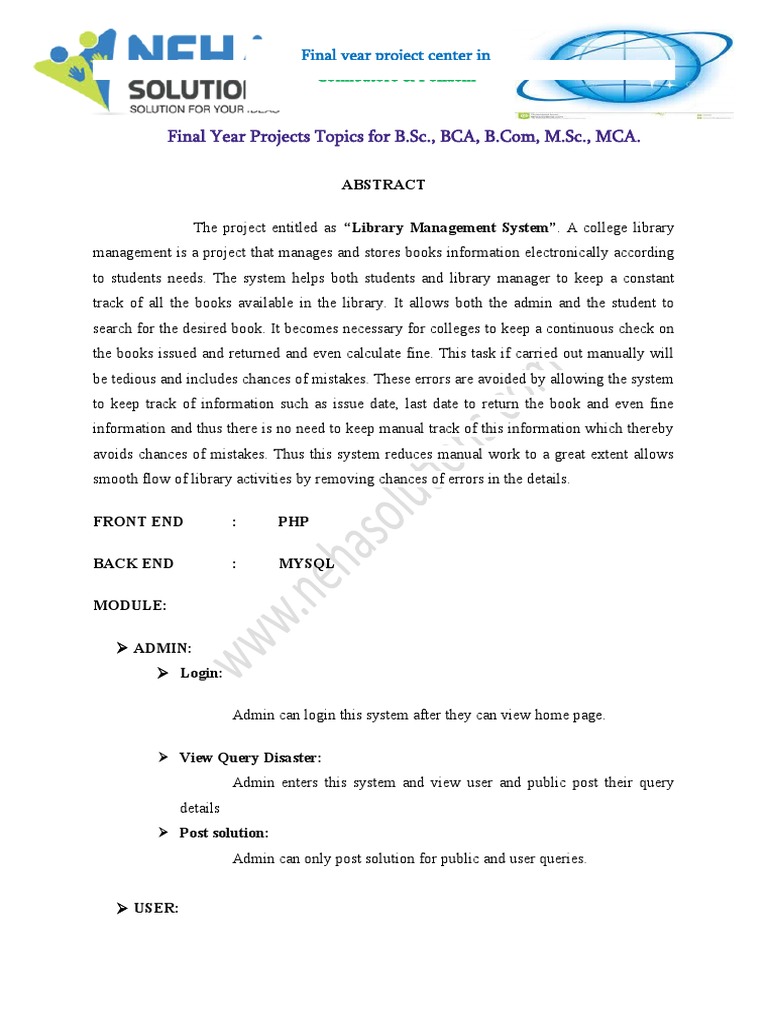 10.library Management System | Download Free PDF | Libraries | Databases