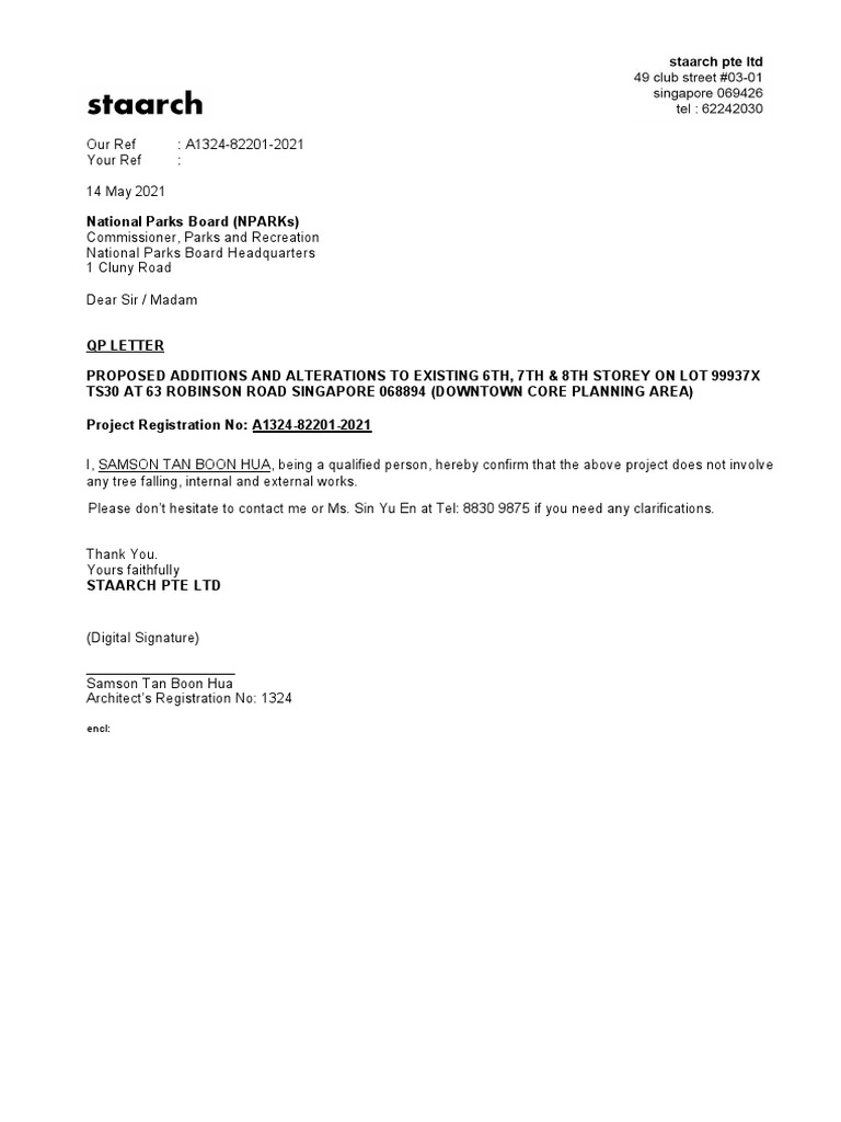 SPC Nparks QP Letter | PDF | Technology & Engineering