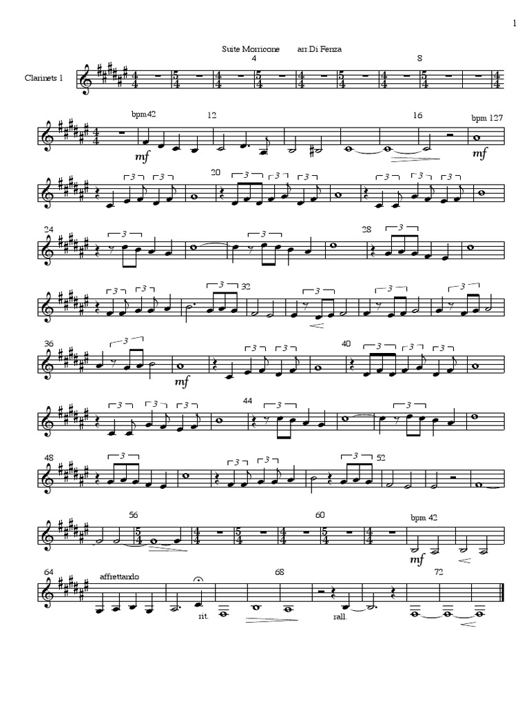 Suite Morricone Arr - Di Fenza 4 8 | PDF