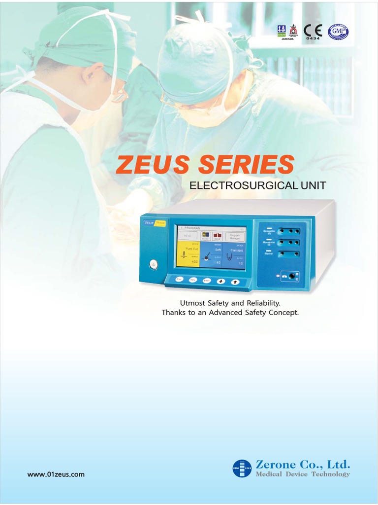 ZEUS Electrosurgical Unit Overview | PDF | Electrical Connector ...