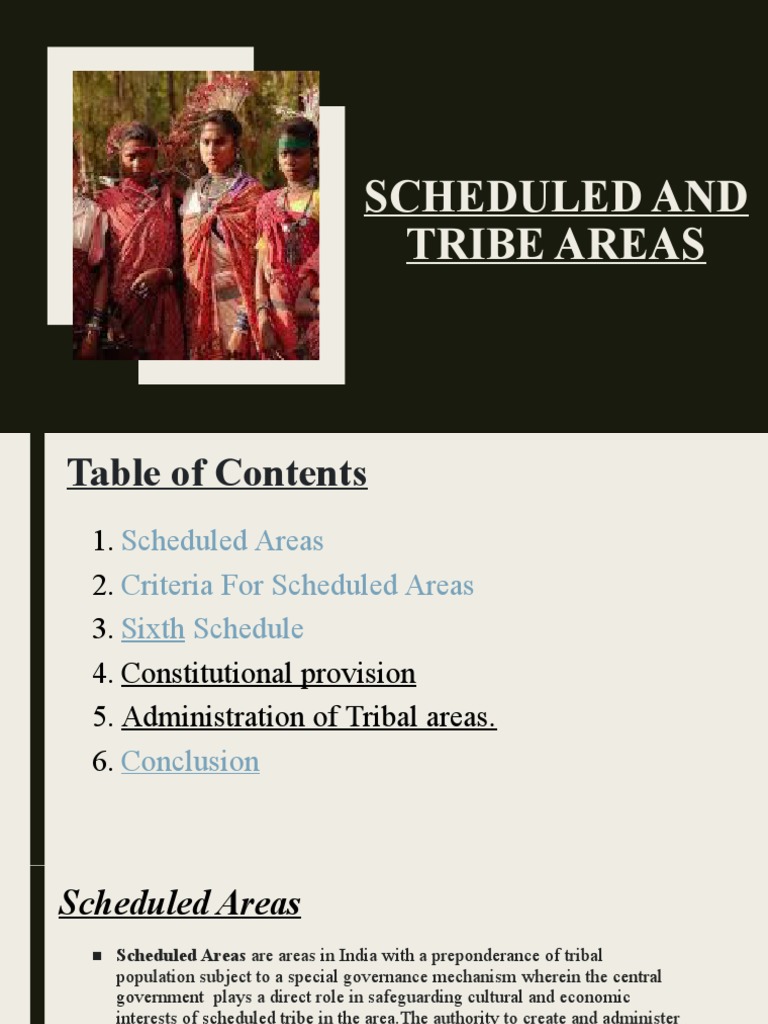 Scheduled and Tribe Areas | PDF | Tribe | Policy