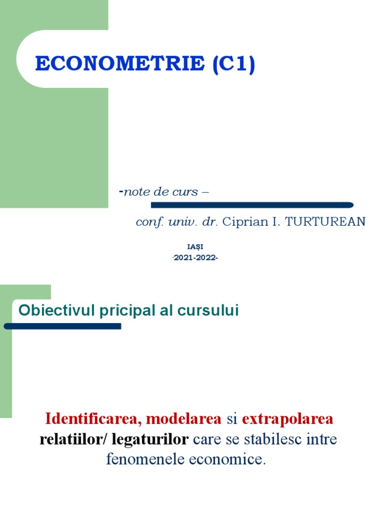 Econometrie Curs | PDF