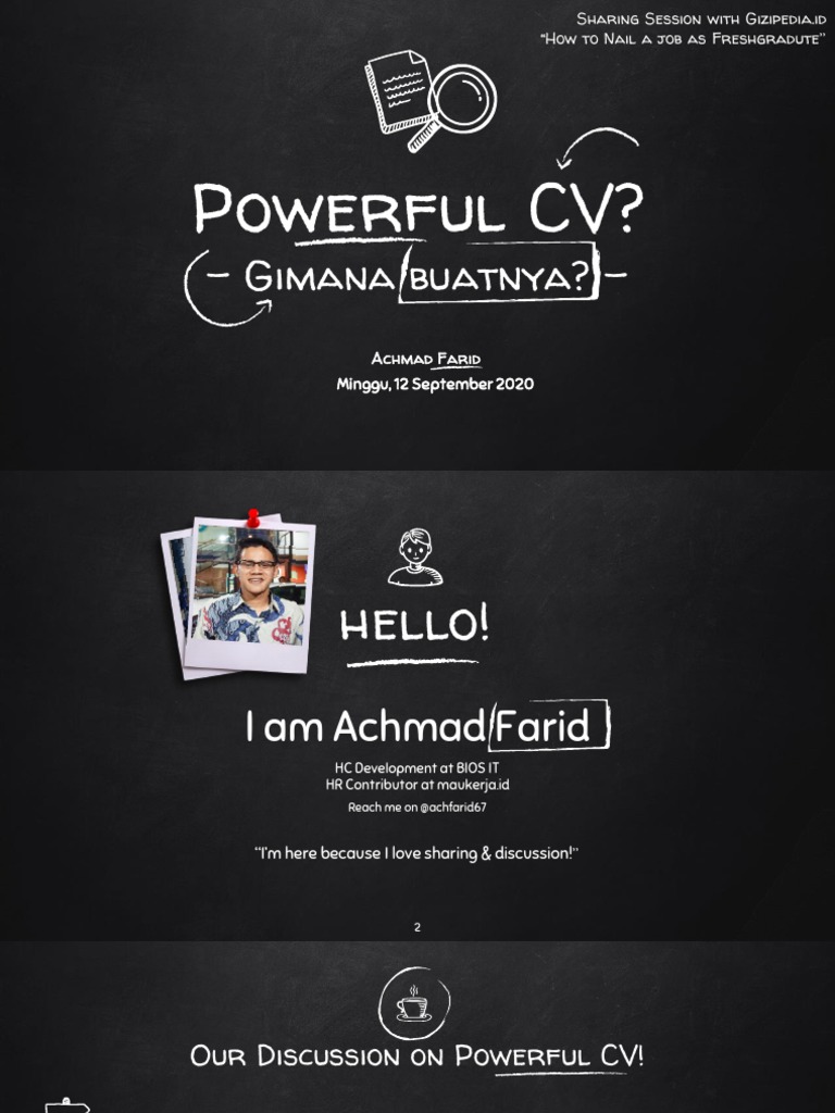 Powerful CV - Achmad Farid - Sharing With Gizipedia | PDF
