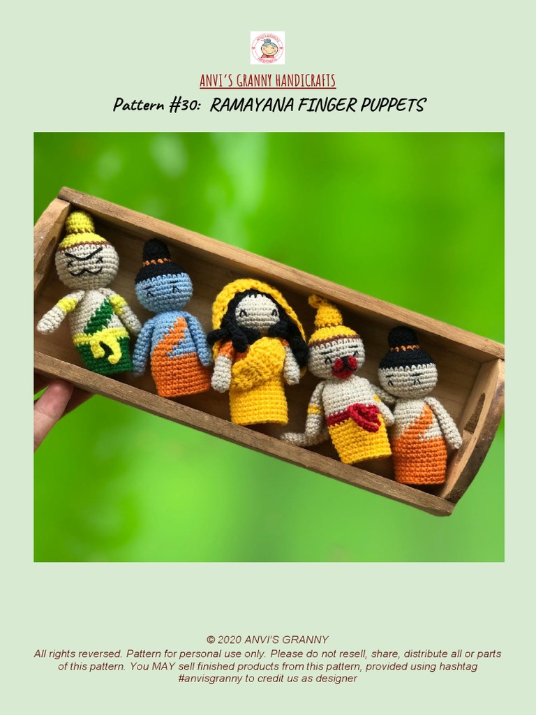 1.eng - Ramayana Finger Puppets - Anvisgranny | PDF | Crochet | Textile ...