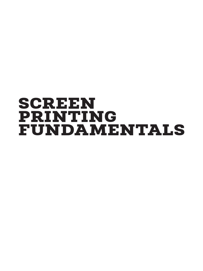 Step-by-Step Screen Printing Guide | PDF | Image Resolution | Graphic ...