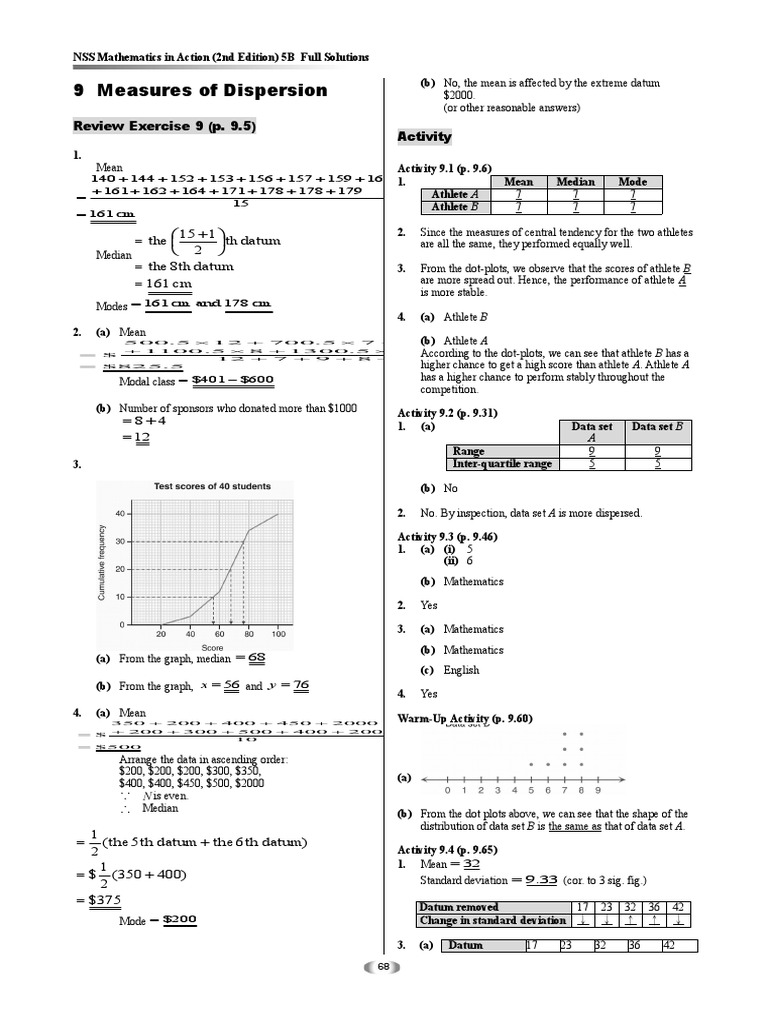5B - Ch09 Measures of Dispersion | PDF | Statistical Analysis ...