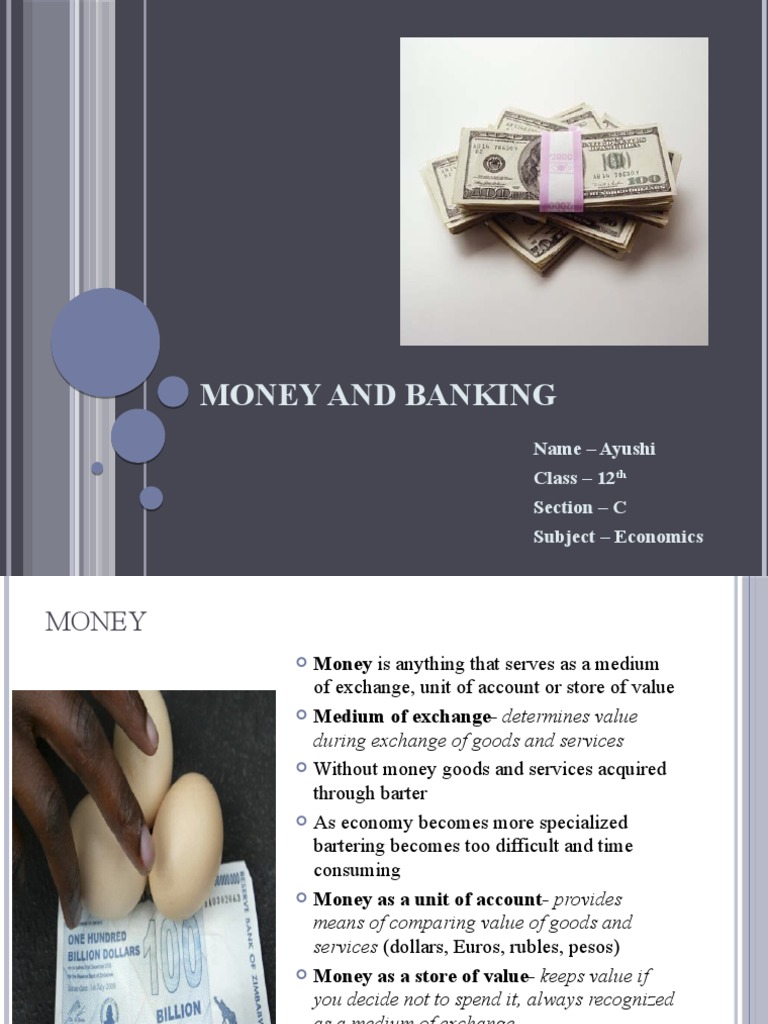 Class 12 Money and Banking Overview | PDF | Money | Banks