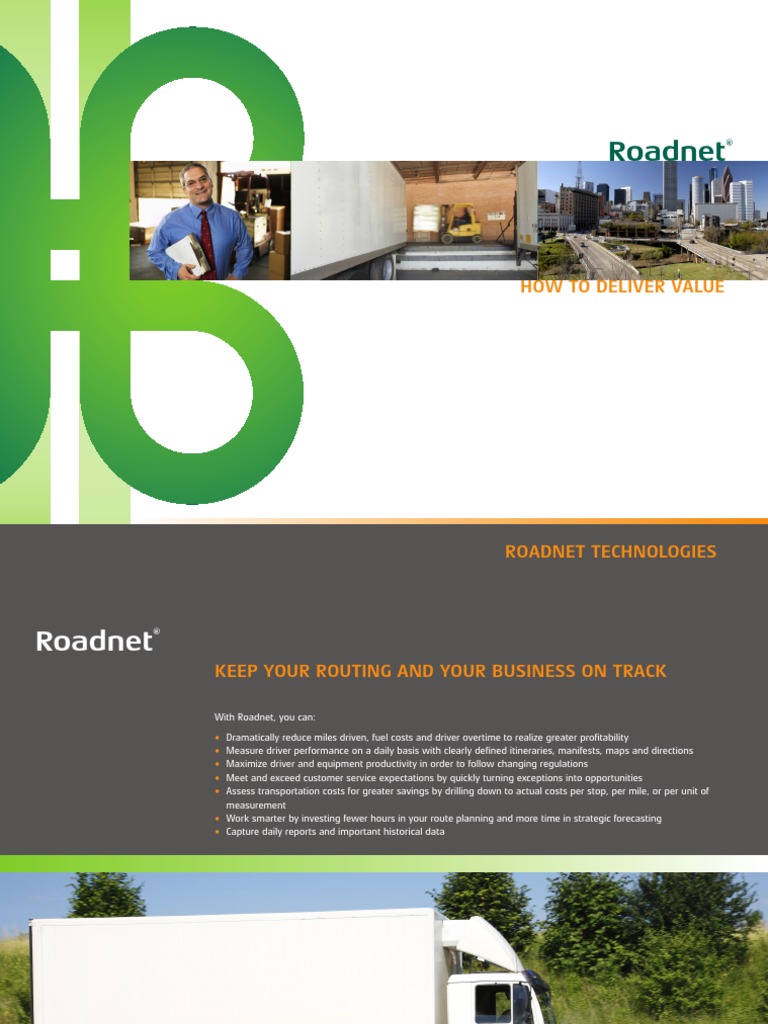 Brochure Roadnet MKT32 | PDF | Routing | Transport