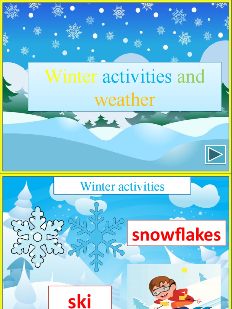 Winter Activities (4th Form) | PDF | Winter | Snow