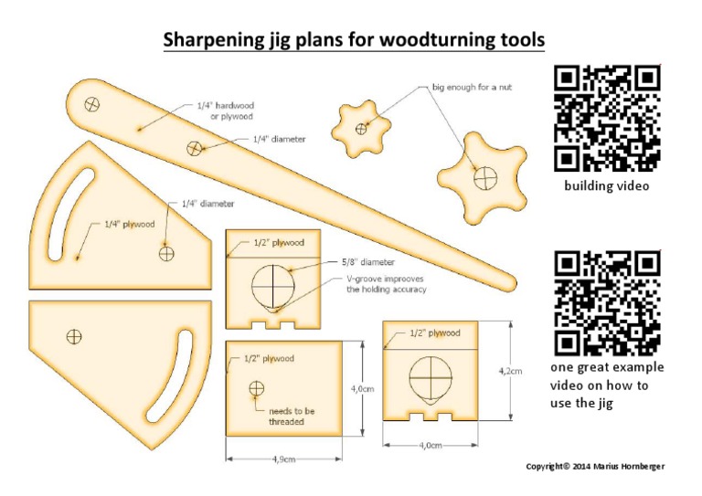 Sharpening Jig Plans For Woodturning Tools | PDF