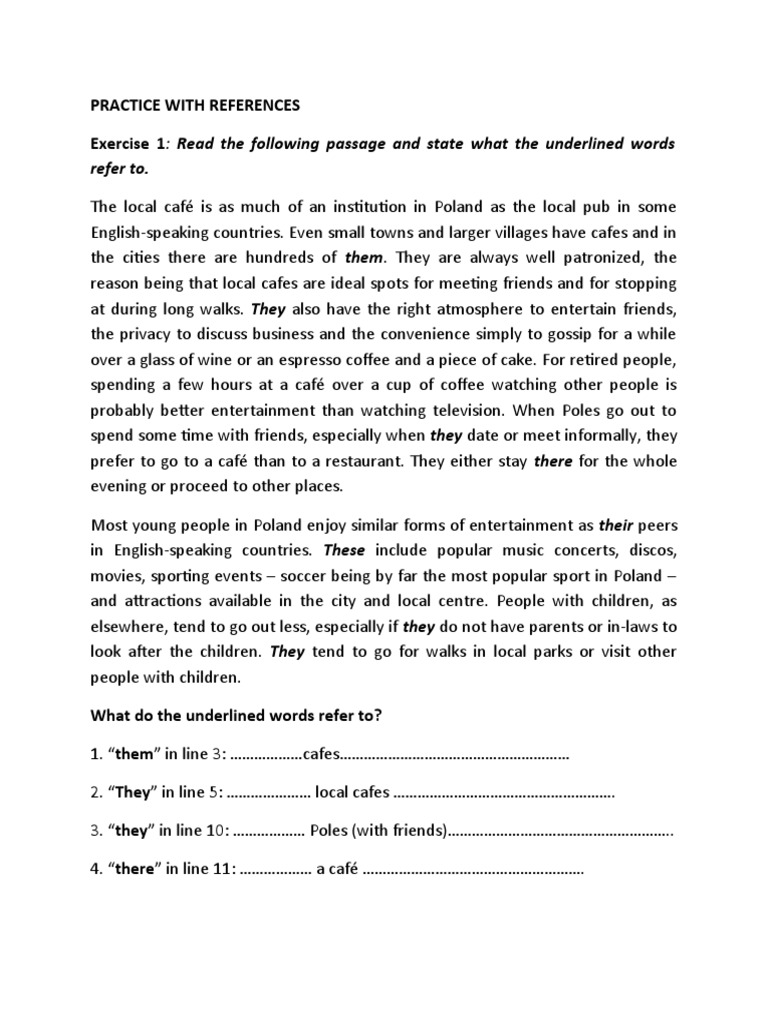 Further Practice With References Exercises | PDF | Sedimentary Rock ...
