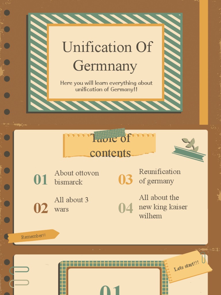 Key Events in German Unification | PDF | German Empire | Kingdom Of Prussia