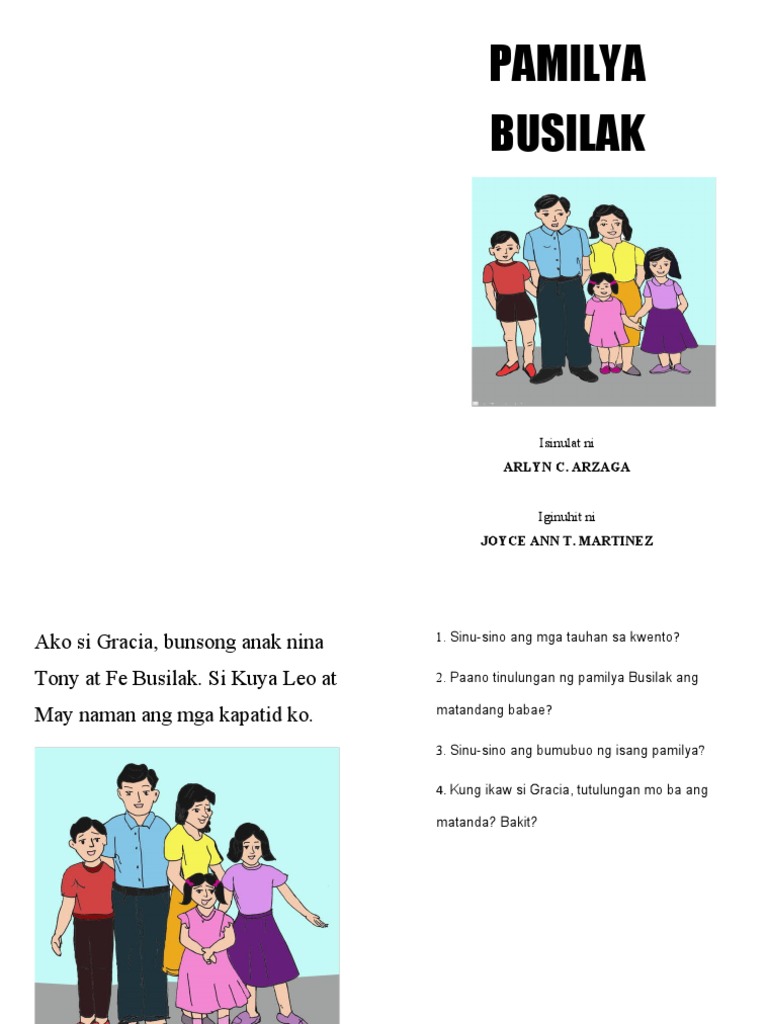 PAMILYA BUSILAK Booklet | PDF