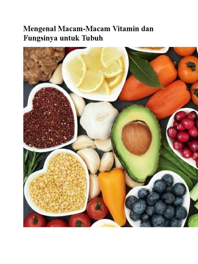 Mengenal Macam-Macam Vitamin Dan Fungsinya Untuk Tubuh | PDF
