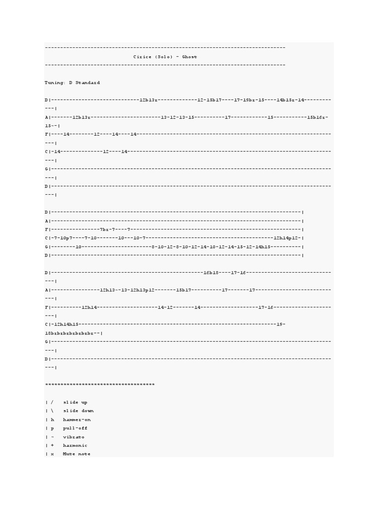 Cirice Solo Tab | PDF