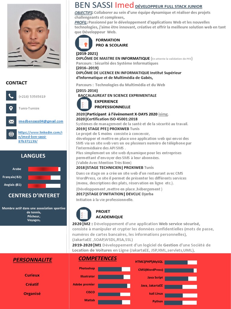 CV Imed Bensassi-Converti | PDF | Internet | Internet et Web