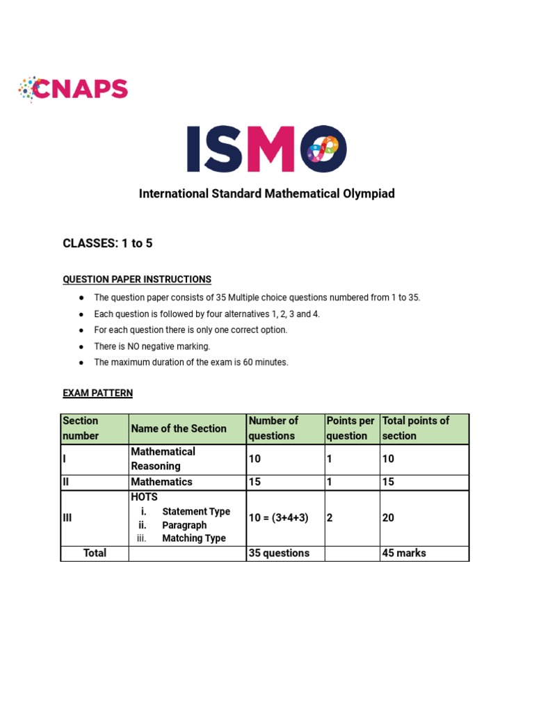 Math Olympiad: Grades 1-10 Guide | PDF