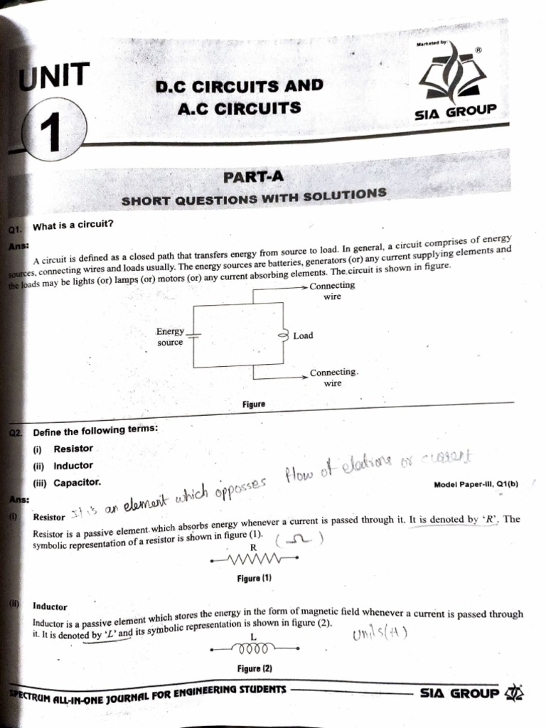 BEEE UNit1 (DC & AC Circuits) | PDF | Electrical Network | Series And Parallel Circuits