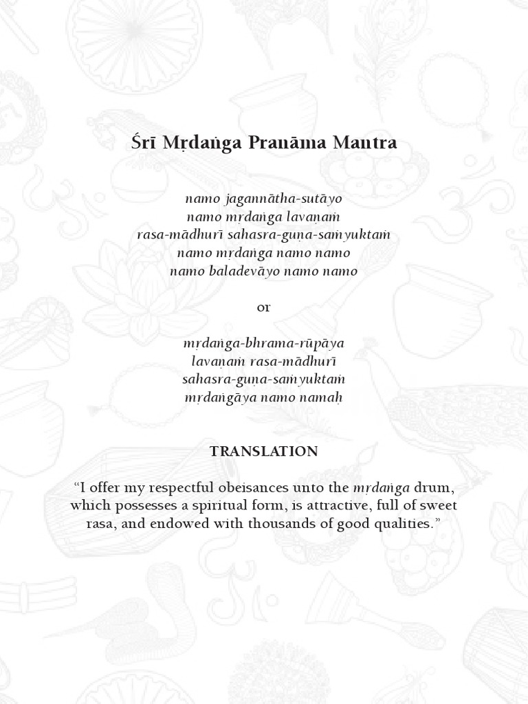 Sri Mrdanga Pranama Mantra Lessons | PDF