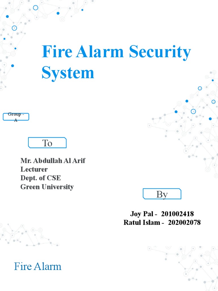 Fire Alarm Security System - Final | PDF