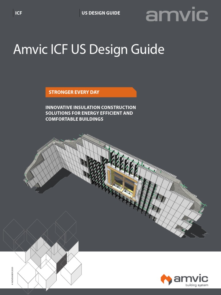 Amvic ICF US Design Guide | PDF | Concrete | Strength Of Materials