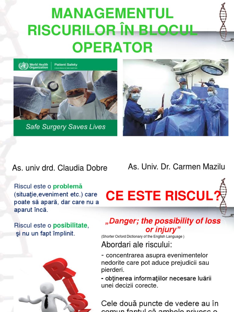 Managementul Riscurilor in Blocul Operator | PDF