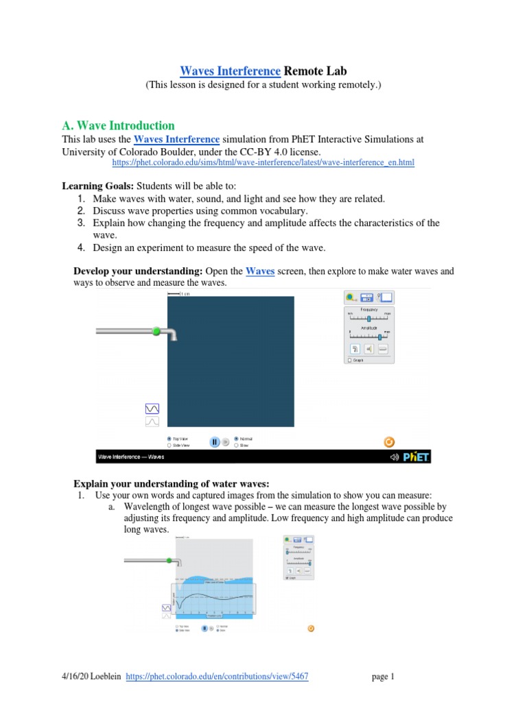 A. Wave Introduction: Waves Interference | PDF | Diffraction | Wavelength