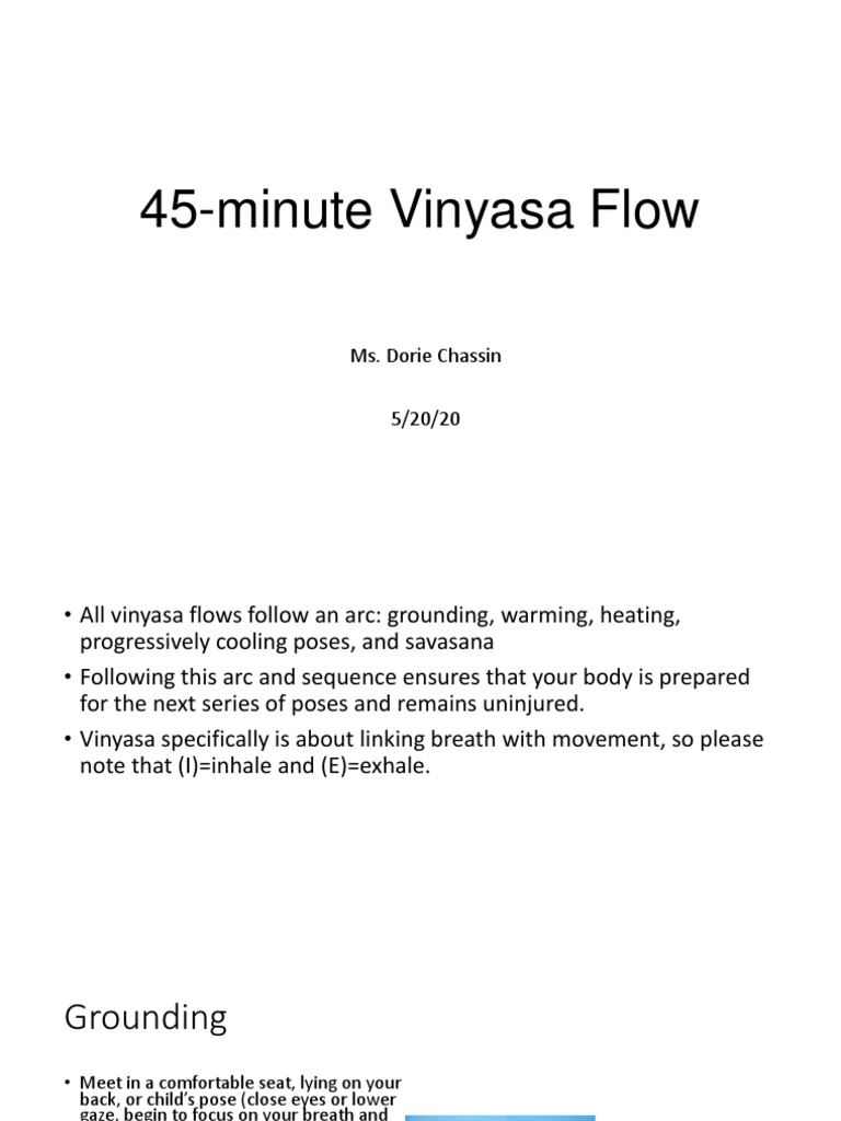 45 Minute Vinyasa Flow V1 Pdf