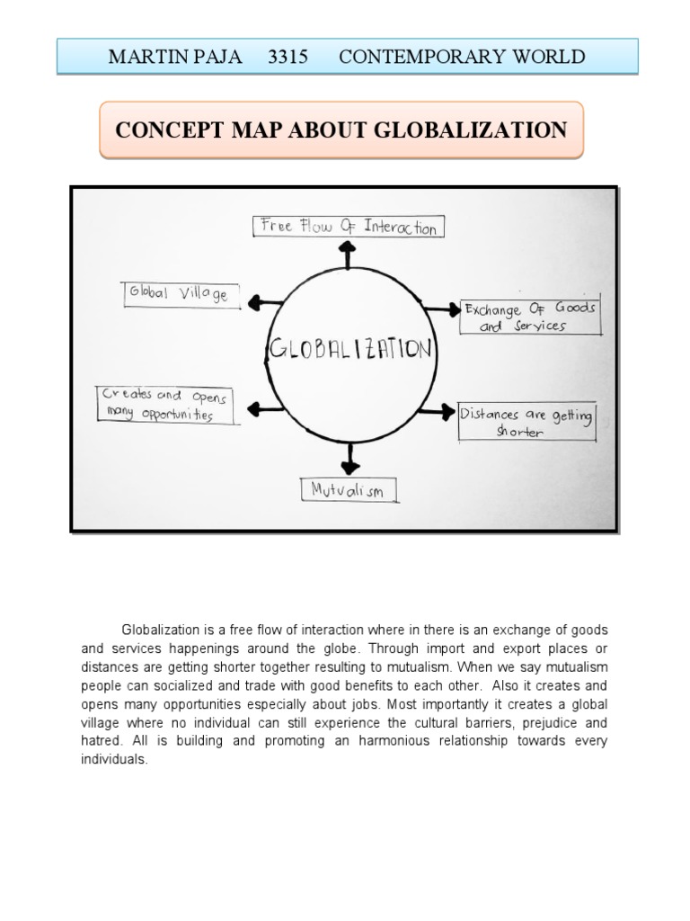 Concept Map About Globalization: Martin Paja 3315 Contemporary World | PDF