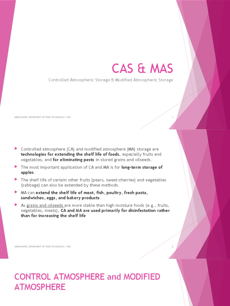 Cas & Mas: Controlled Atmospheric Storage & Modified Atmospheric ...