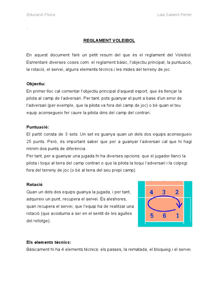Reglament Voleibol | PDF