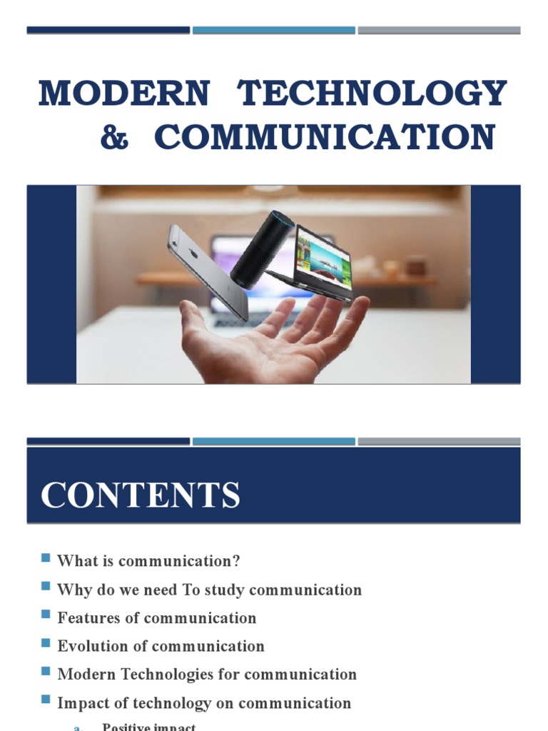 Impact of Modern Technology on Communication | PDF | Communication ...