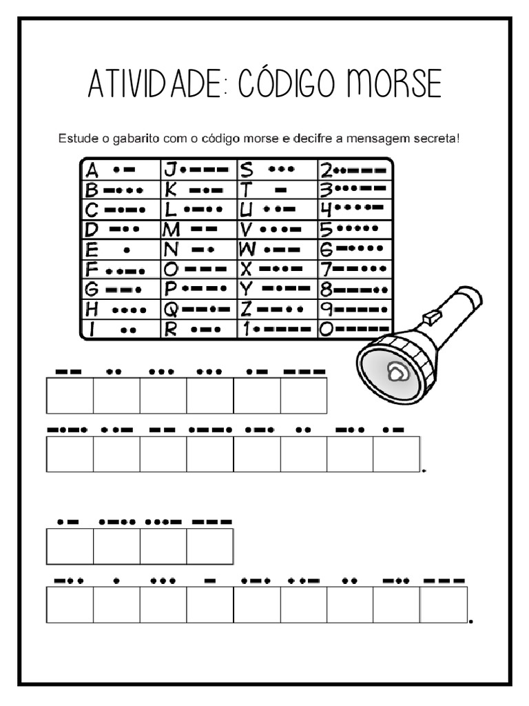 Atividade Código Morse Pdf