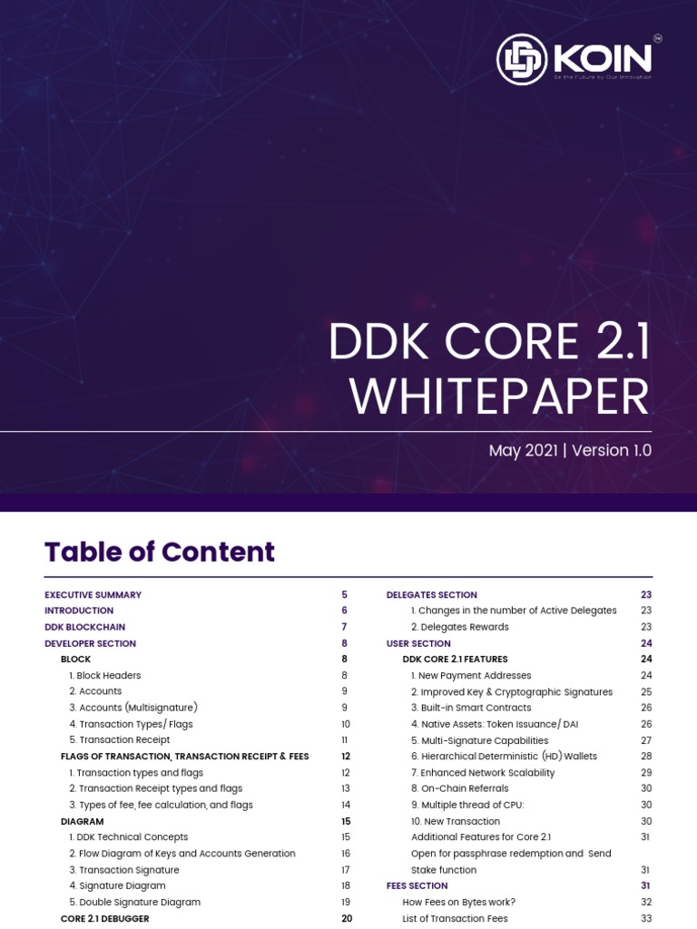 DDK Whitepaper Core2.1 | PDF | Cryptography | Secure Communication