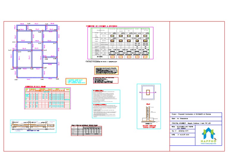 RCC Drawing Model | PDF | Column | Architectural Elements