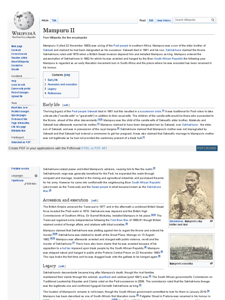 Mampuru II: Early Life | PDF