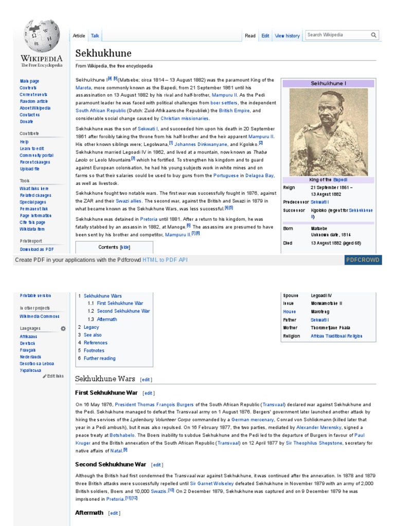 King Sekhukhune | PDF | South Africa | Southern Africa