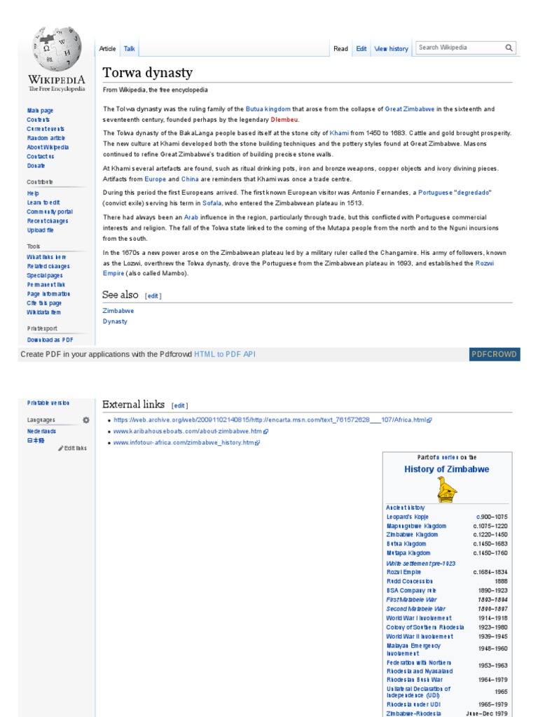 Balobedu - Dlembu - Torwa Dynasty | PDF | Zimbabwe