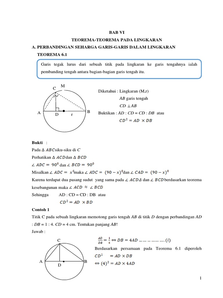 Bab 6. Lingkaran | PDF | Metode & Bahan Ajar