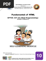 Ict - HTML Lesson Plan Example | PDF | Html | Html Element