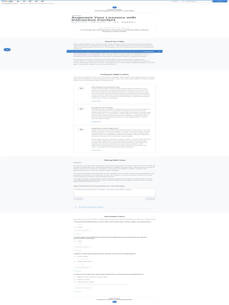 Augment Your Lessons With Interactive Content | PDF | Web Application ...