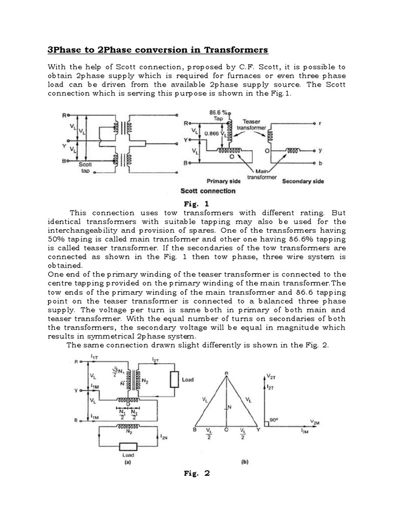 3phase To 2phase Conversion in Transformers | PDF | Transformer ...