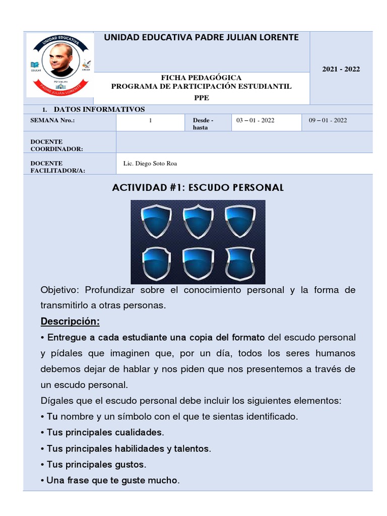 Ppe - Actividad - 1 - Segundo Bgu | PDF