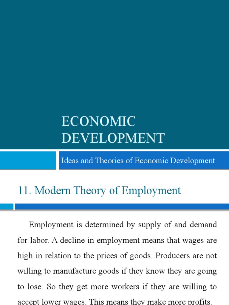 Modern Theory of Employment | PDF