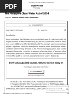 RA 9275 Clean Water Act With Examples | PDF