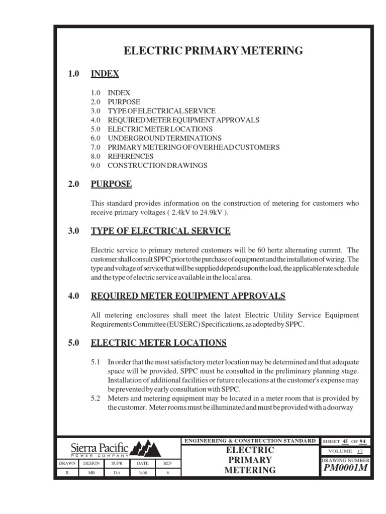 Primary Metering Standards and Guidelines | PDF | Electrical Connector ...