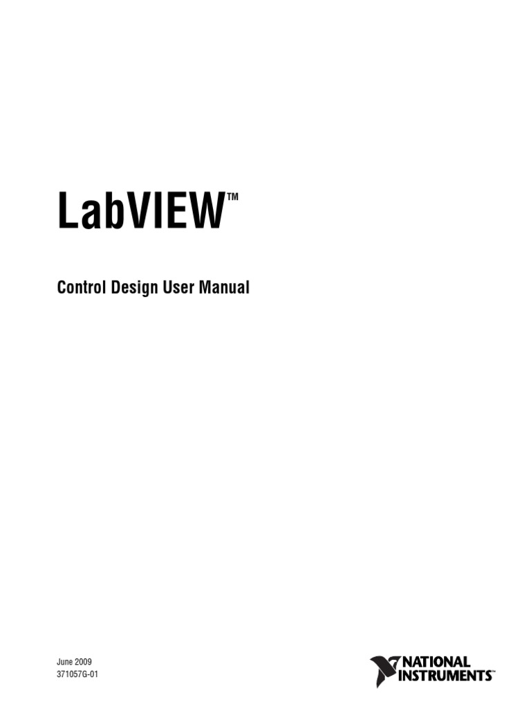 Control Design User Manual - LabVIEW 2020-12-29 18-13-06 | PDF | Control Theory | Kalman Filter