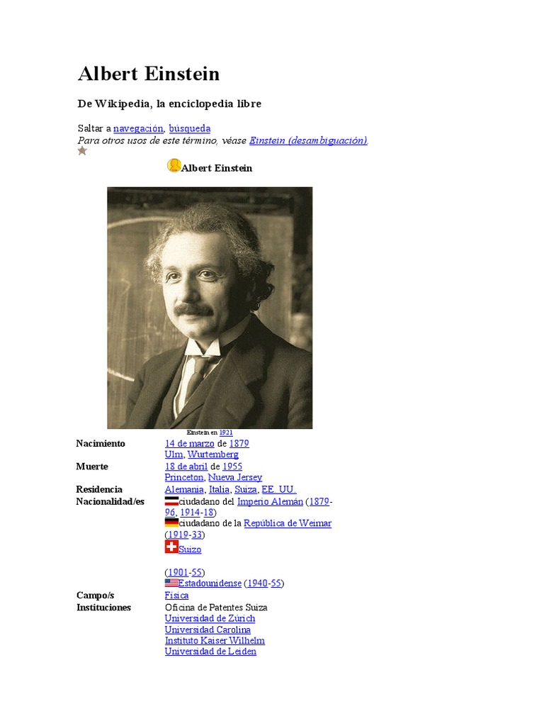 Albert Einstein | PDF | Albert Einstein | Relatividad general