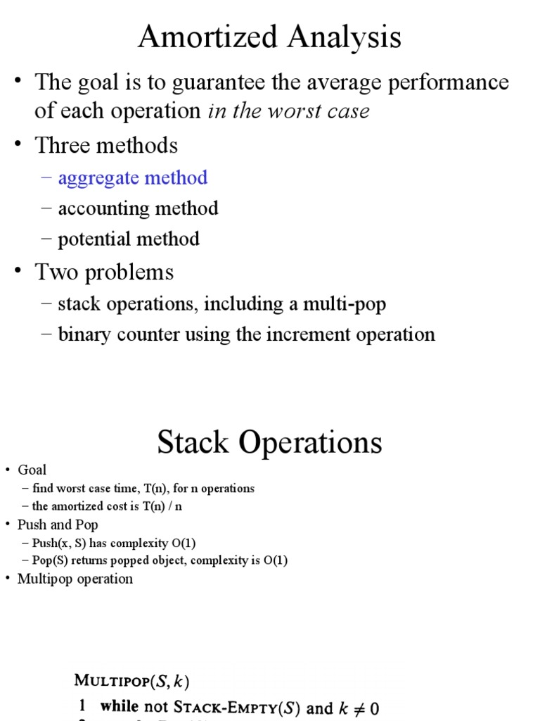 Amortized Analysis-2 | PDF | Applied Mathematics | Theory Of Computation