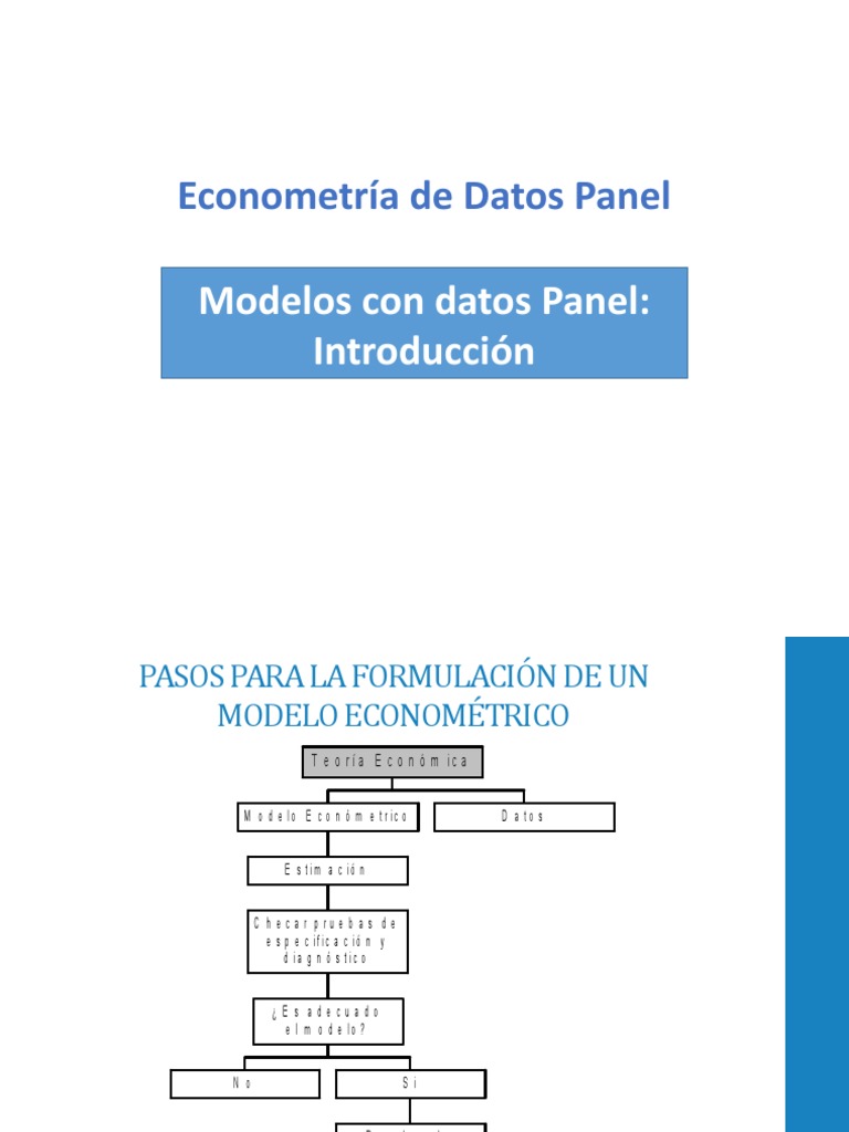Datos de Panel - Introducción | PDF | Modelo de efectos fijos | Mínimos ...